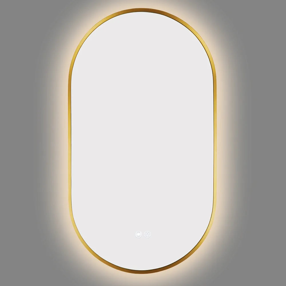 Oval Shape LED Mirror | Backlit | Motion Sensor | Metal Frame ...