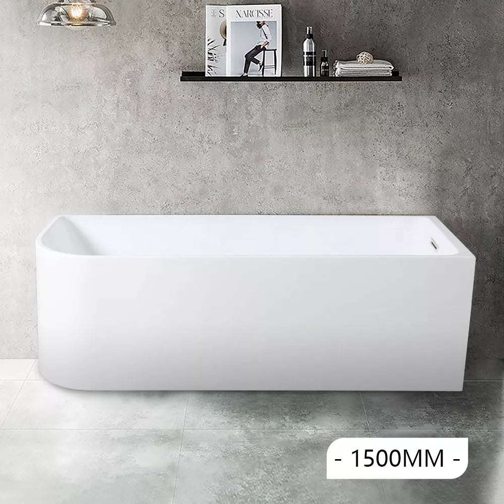 1500MM RIGHT CORNER BACK TO WALL FREESTANDING BATH – The Tile Collection™